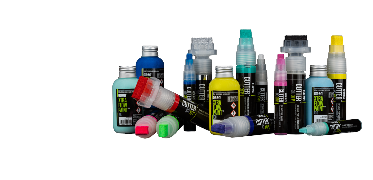 GROG® – Xtra Flow Paint Line – Glossy Finish & Super Opaque